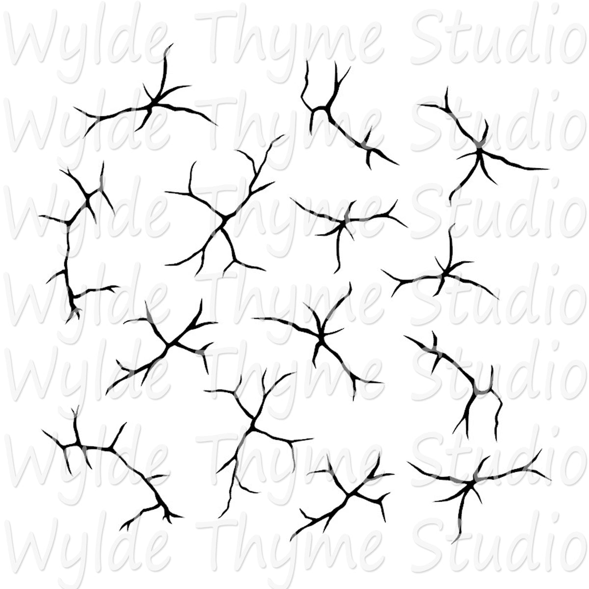 Cracks Stencil – Wylde Thyme Studio